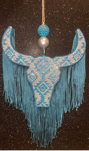 Aztec Bull Skull with Aztec Design (medium size) – Scent Story Freshies